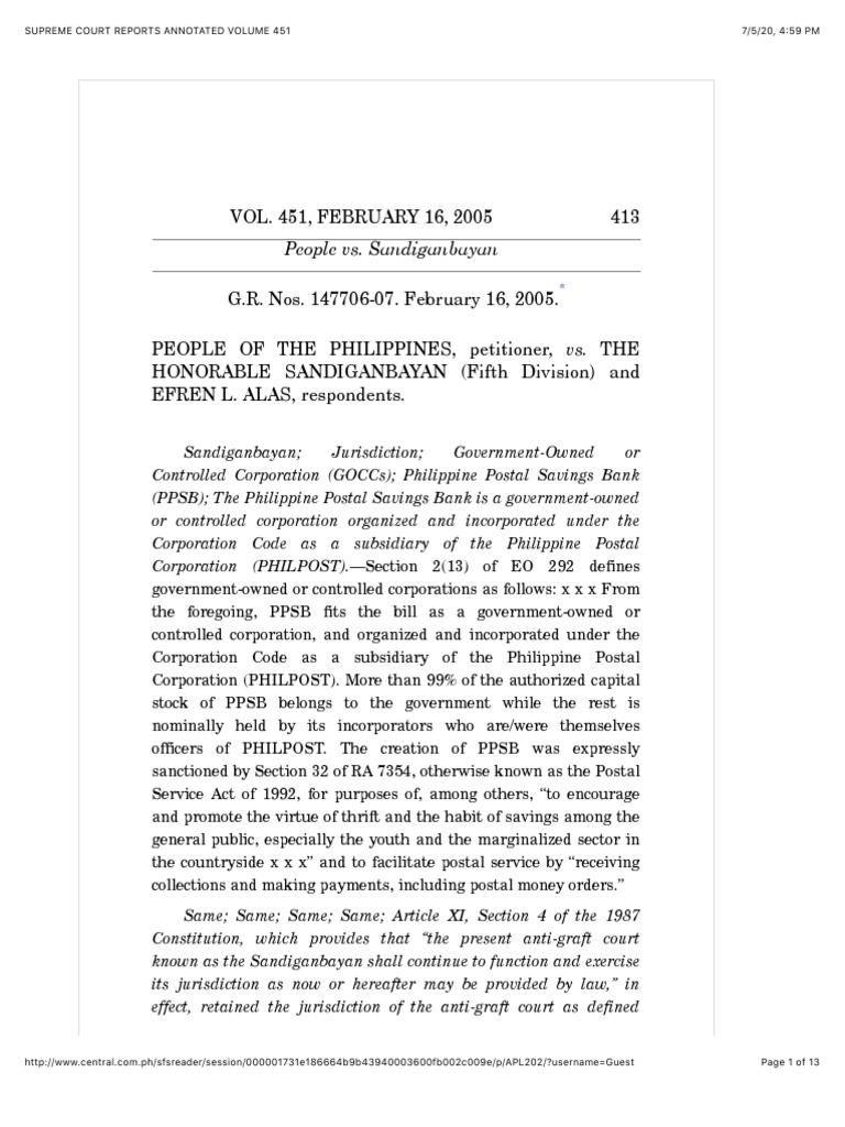 People vs. Sandiganbayan | PDF | Law