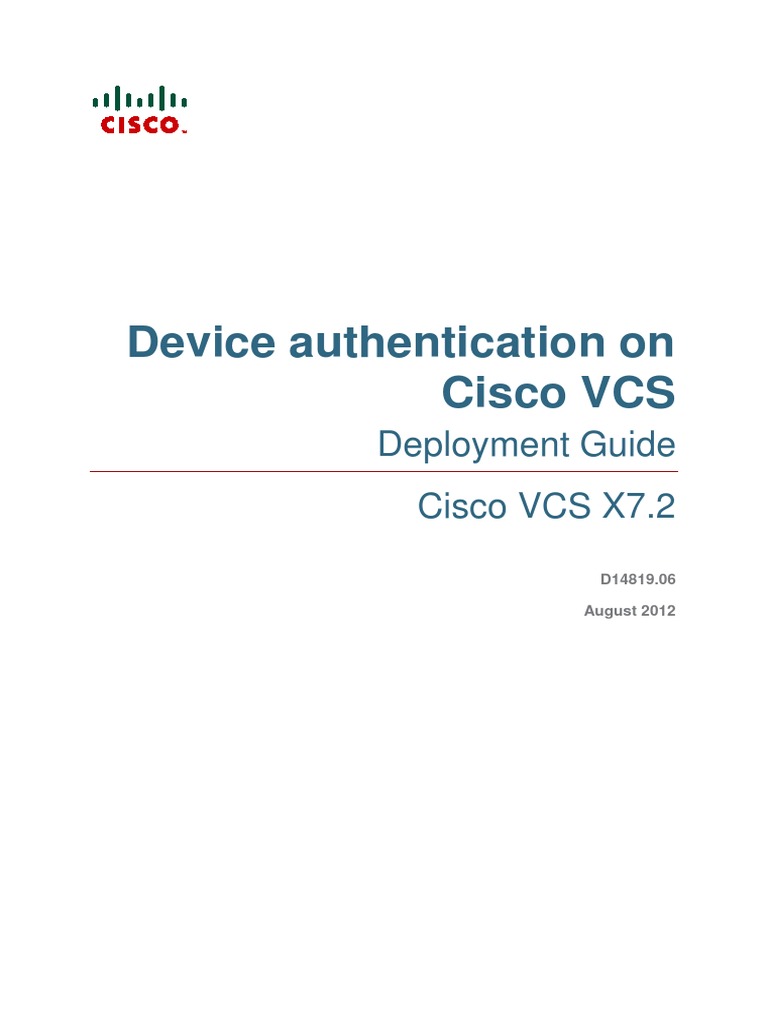 Cisco VCS Authenticating Devices Deployment Guide X7-2 | PDF | Active ...