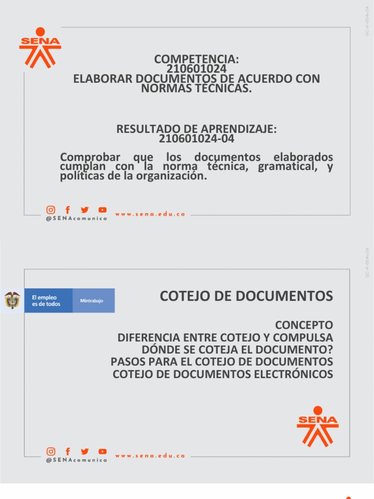 Ejemplo De Como Cotejar Un Documento