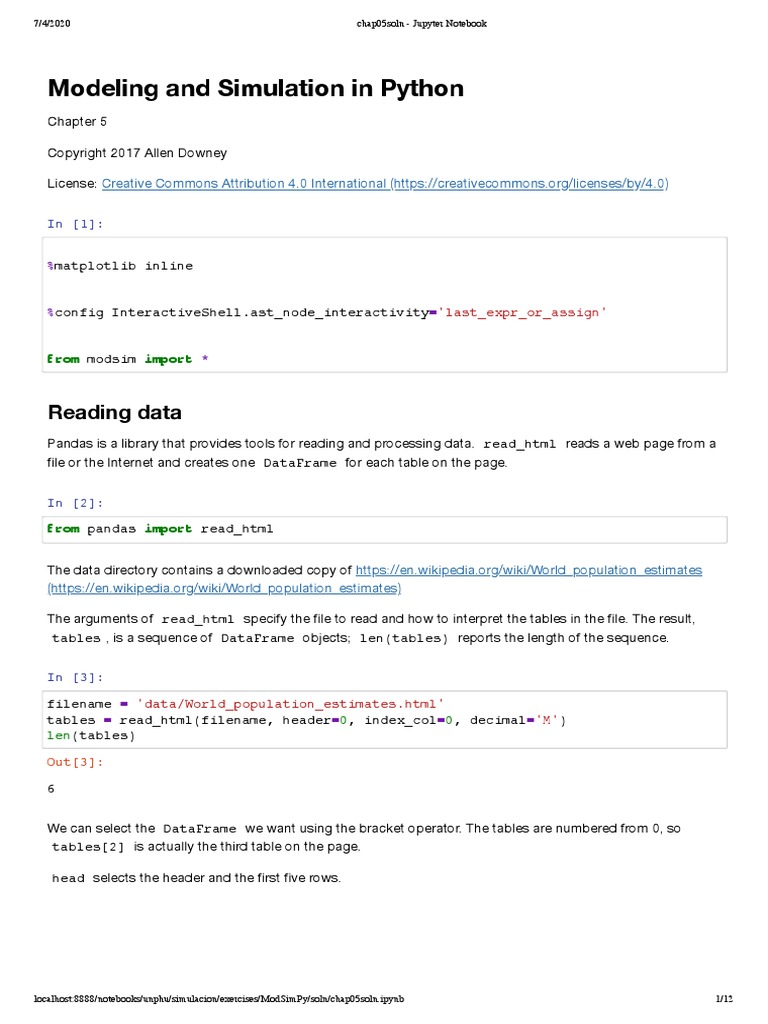 Chap05 Jupyter Notebook Pdf Time Series Computer Programming