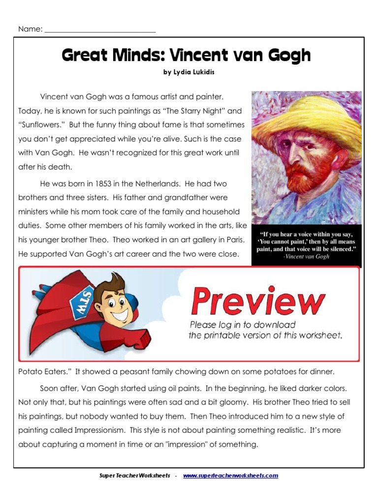 The Rise and Recognition of Vincent van Gogh | PDF | Vincent Van Gogh ...