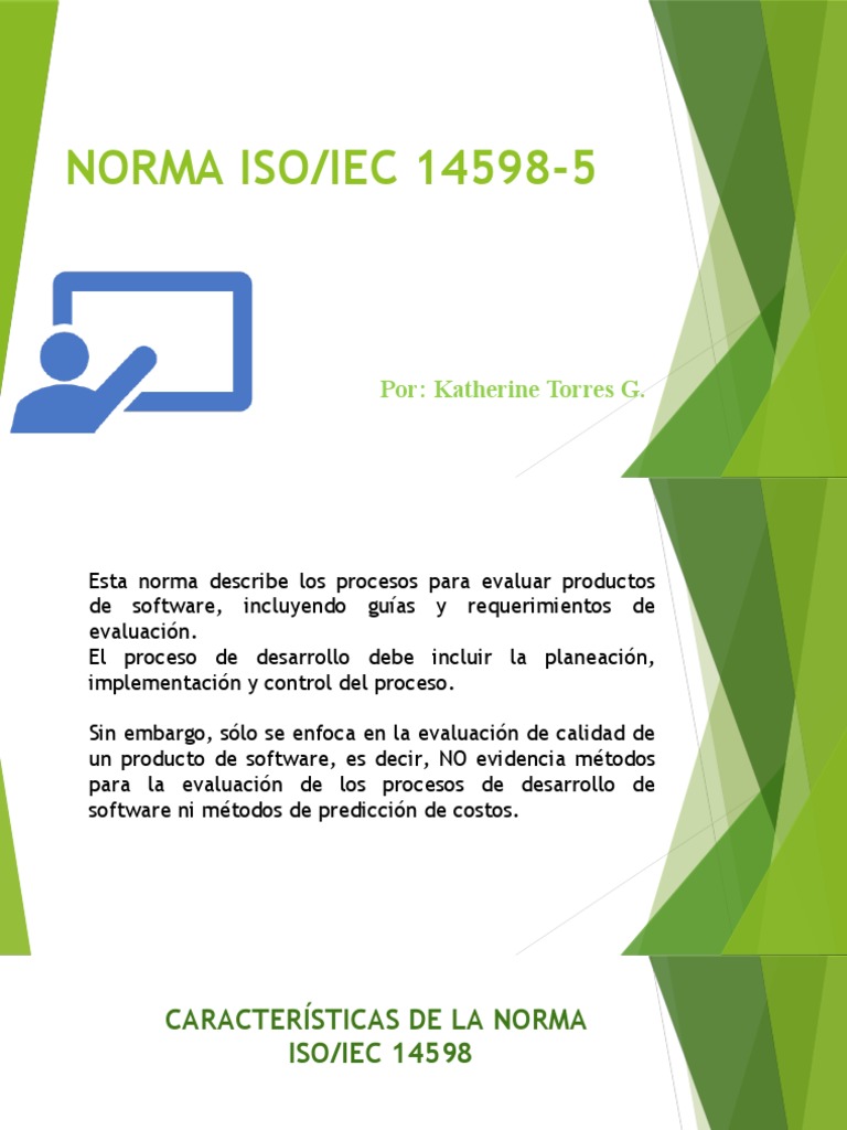 Norma ISO - IEC 14598 - 5 y Tipos de Pruebas de Software - Katherine ...