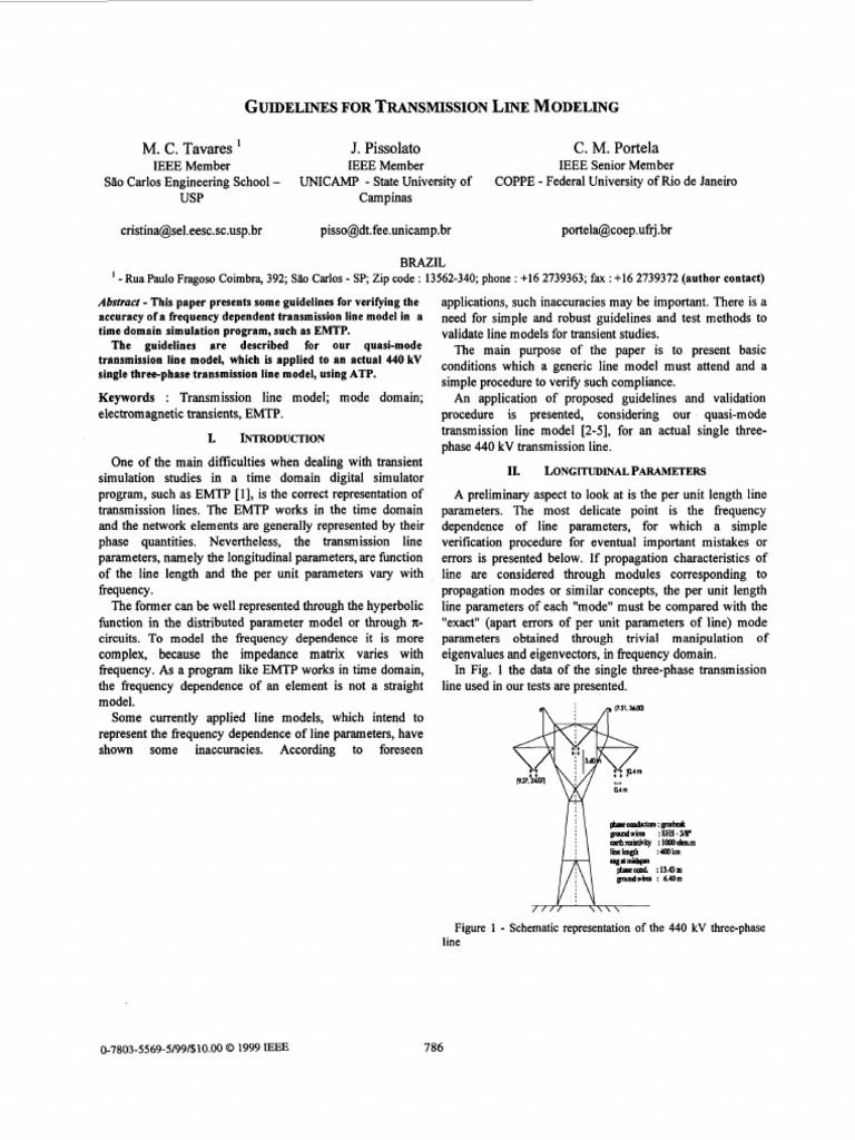 Guidelines for Transmission Line Modeling | PDF | Transmission Line ...