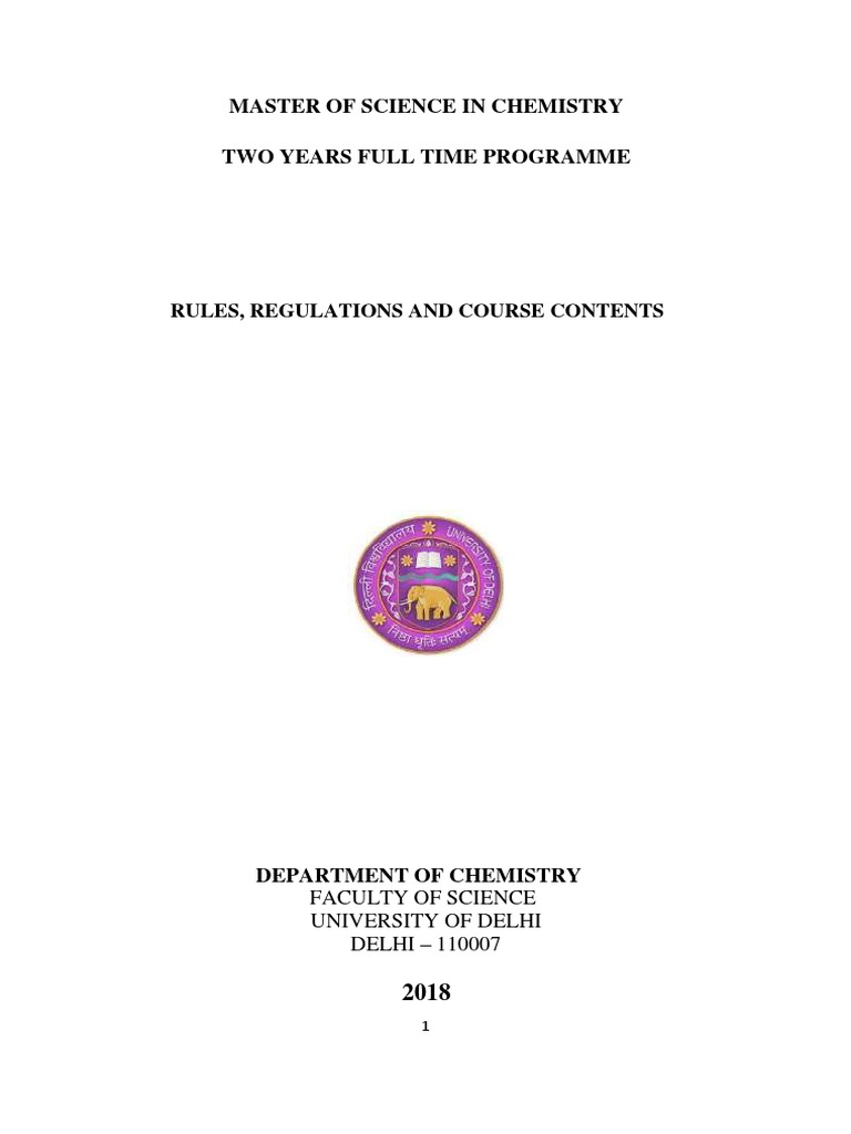 MSC Chemistry Syllabus July 2018 | PDF | Two Dimensional Nuclear ...