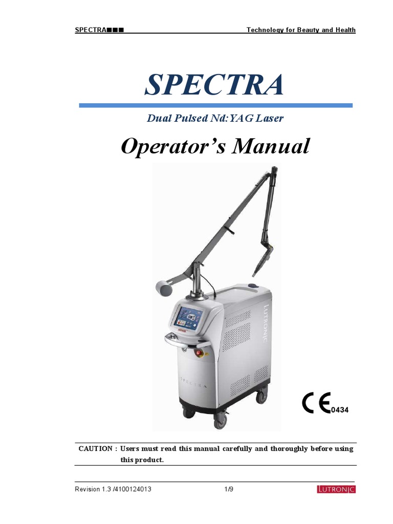 Manual de Operador Spectra PDF | PDF | Medical Device | Laser
