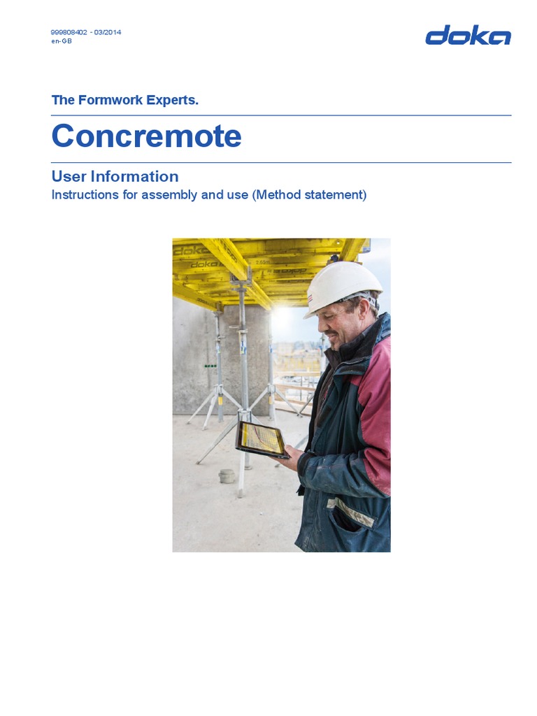 Concremote: User Information | PDF | Calibration | Concrete