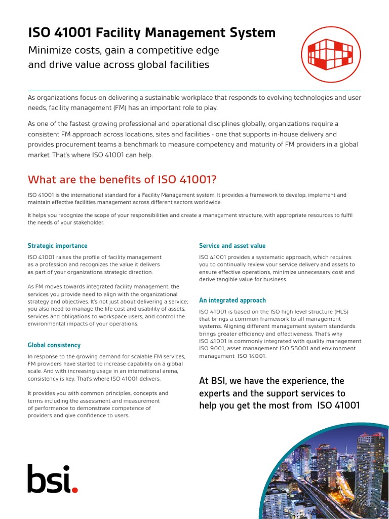 ISO 41001 Facility Management System: What Are The Benefits of ISO ...