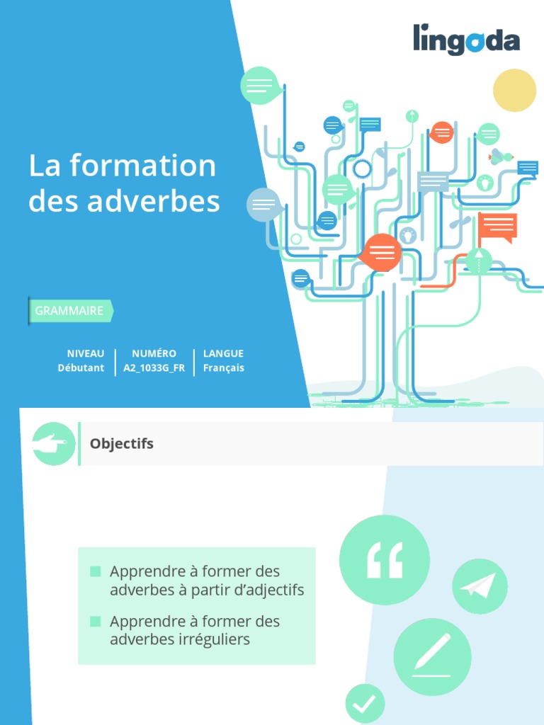 La Formation Des Adverbes | PDF | Genre grammatical | Verbe