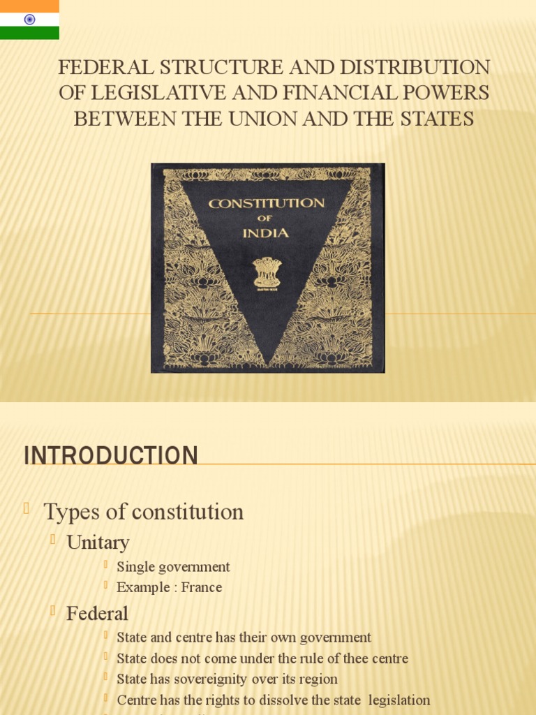 Federal Structure and Distribution of Legislative and Financial Powers ...