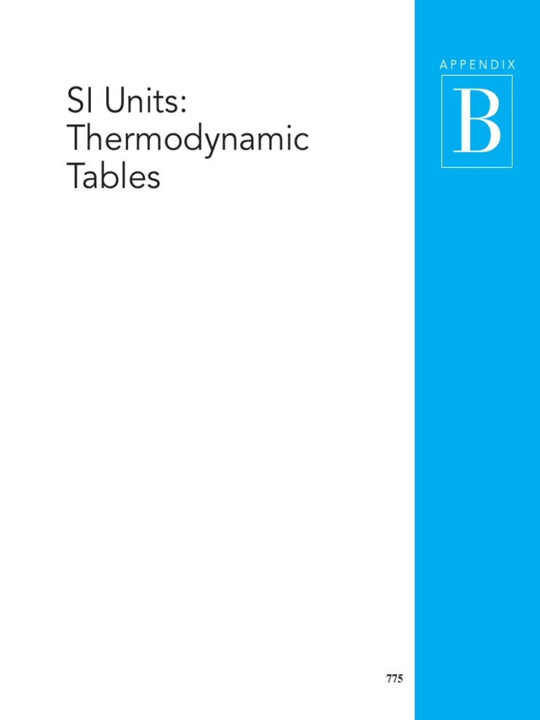 Thermodynamic Properties of Water: Saturated Water Tables | PDF ...