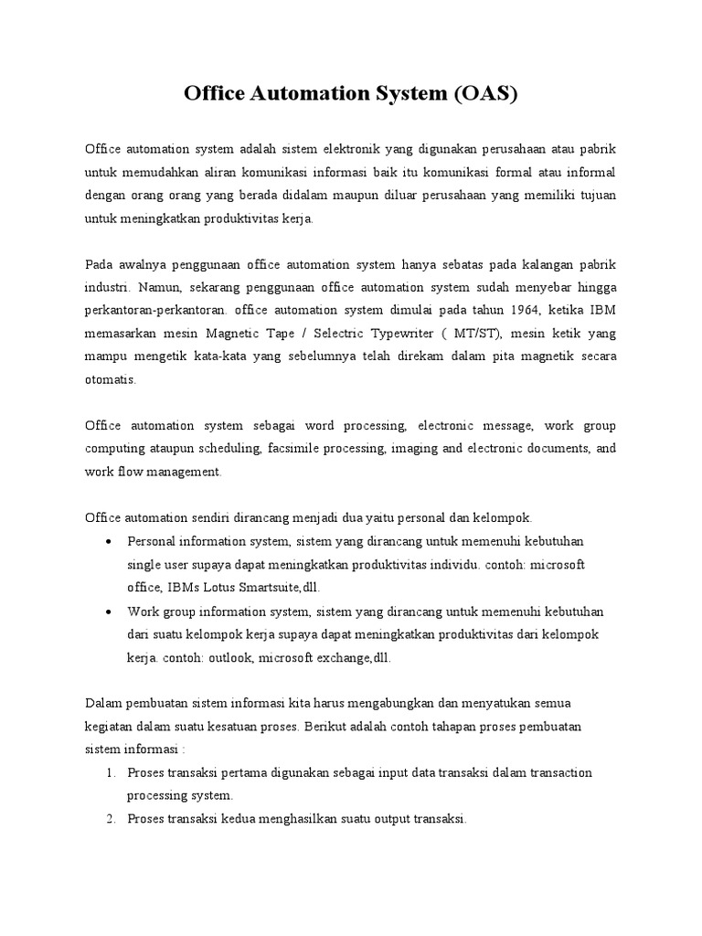 Office Automation System | PDF