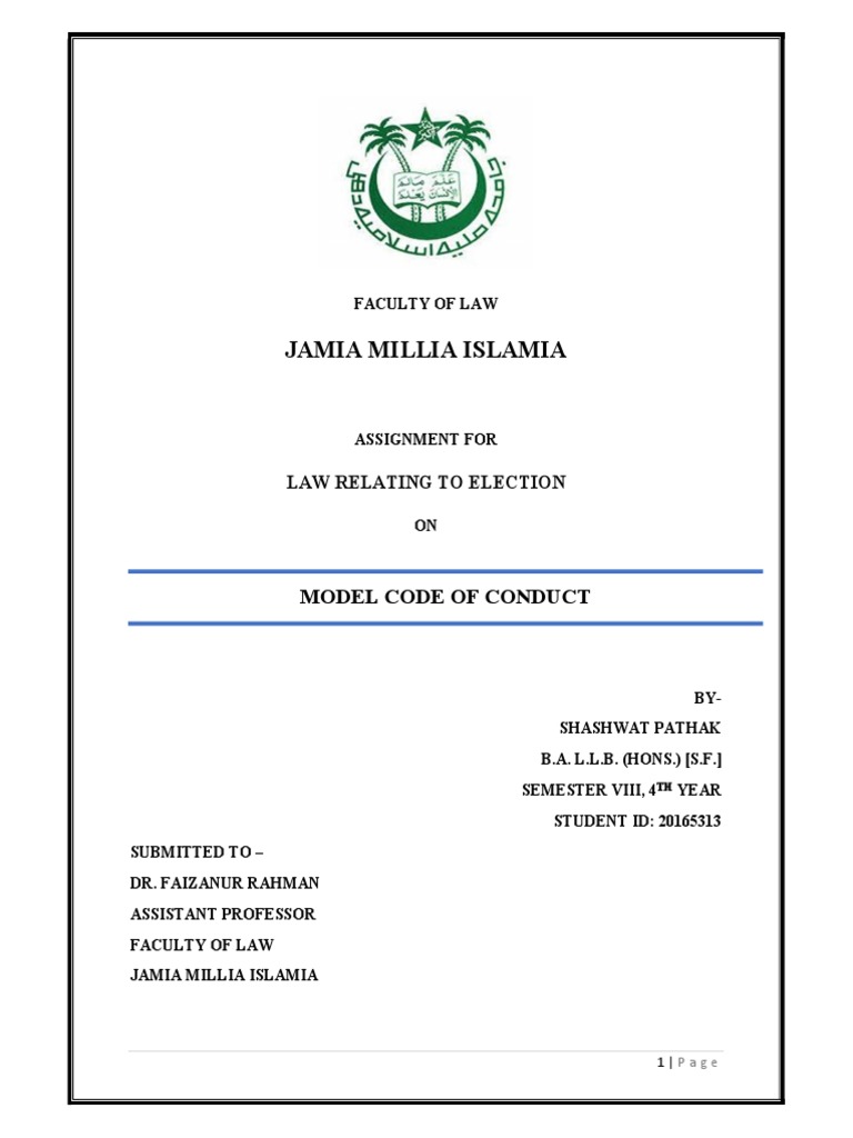 Model Code of Conduct (E.L.) PDF | PDF | Elections | Supreme Court Of India