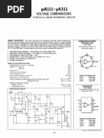 LM311 IC Data Sheet | PDF | Operational Amplifier | Electrical Engineering