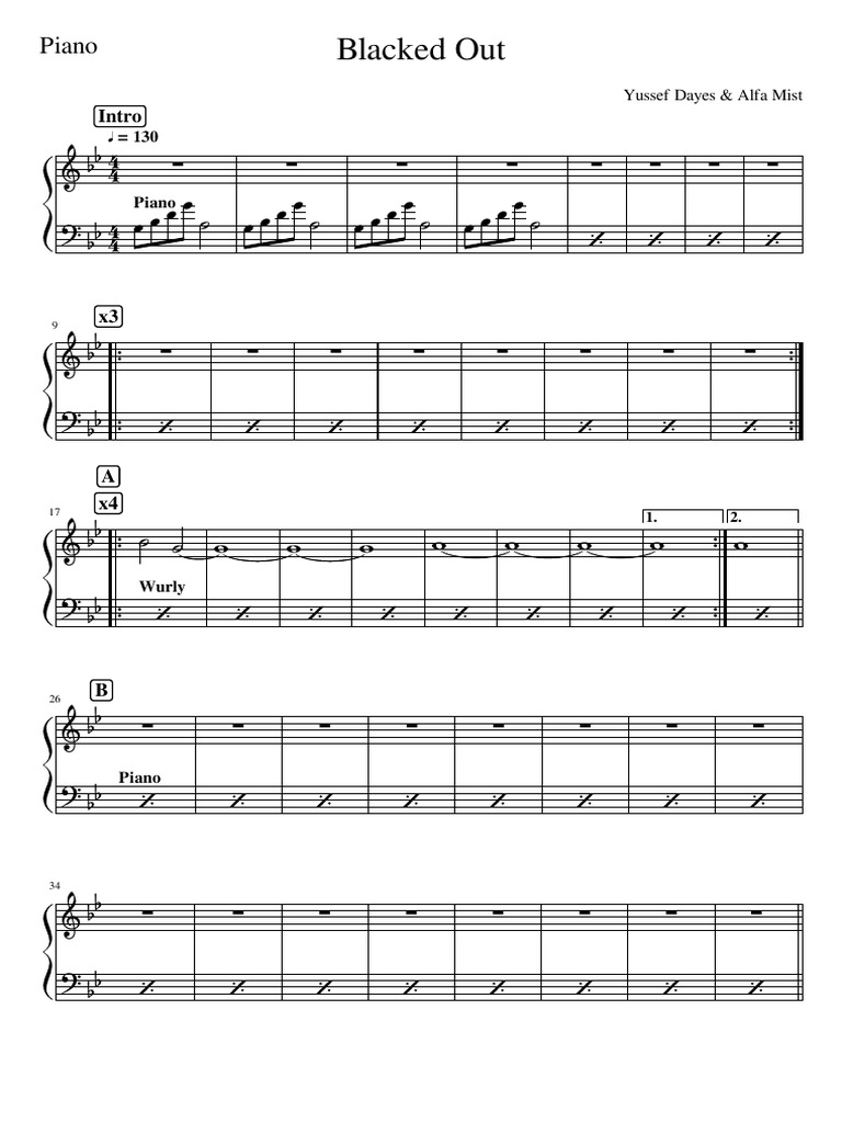 Blacked Out-Piano | PDF | Box Zithers | Keyboard Instruments