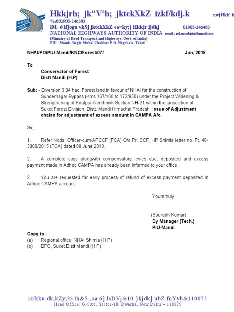 Forest Letter | PDF | Forests | Road Infrastructure