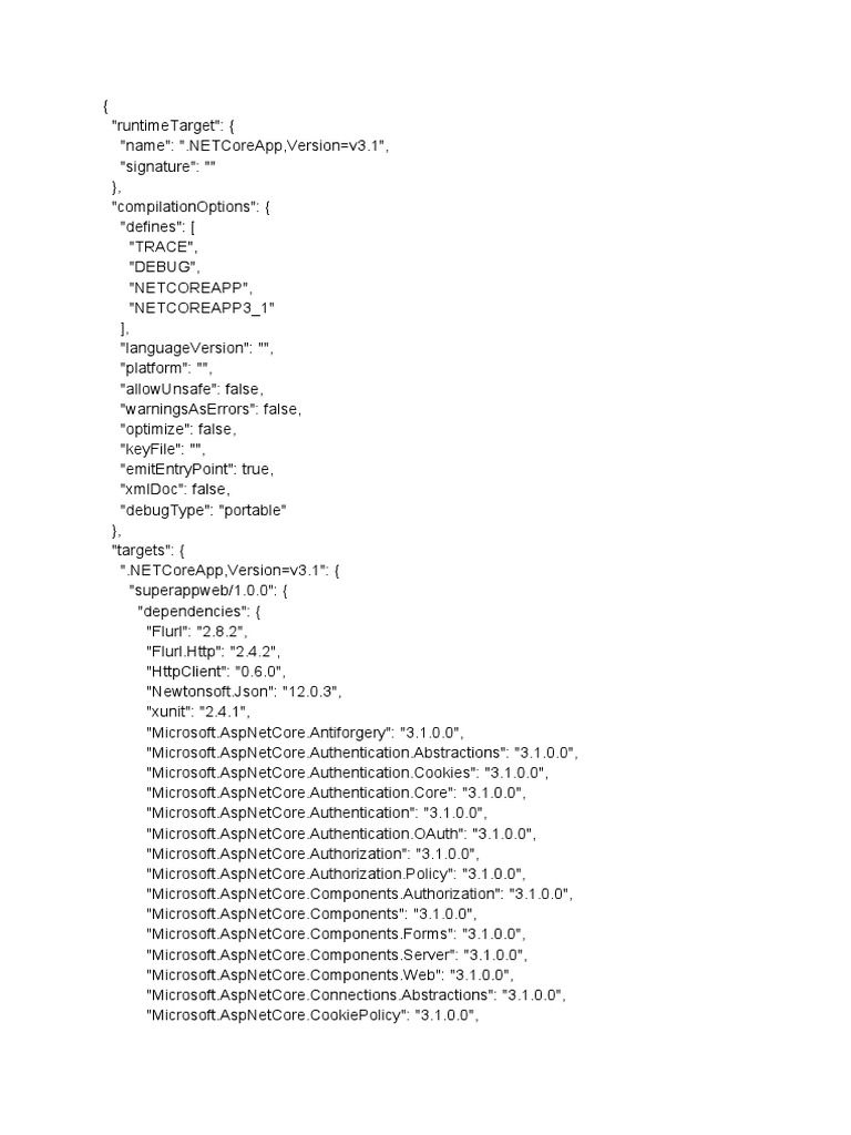 Dependencias Projeto Dotnet Core | PDF | Library (Computing) | Runtime System