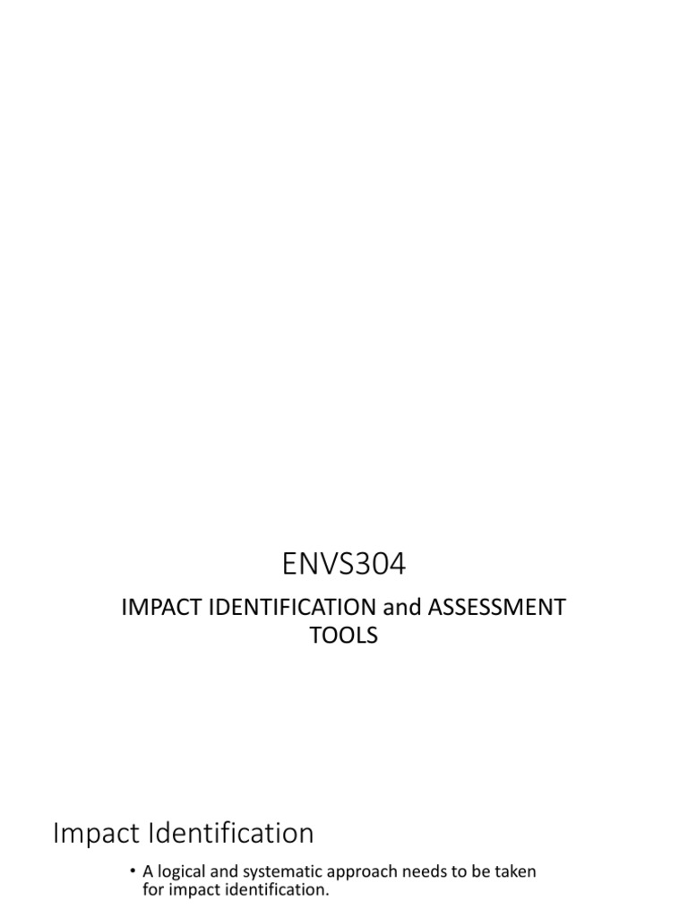 Impact Identification PDF | PDF | Environmental Impact Assessment | Water