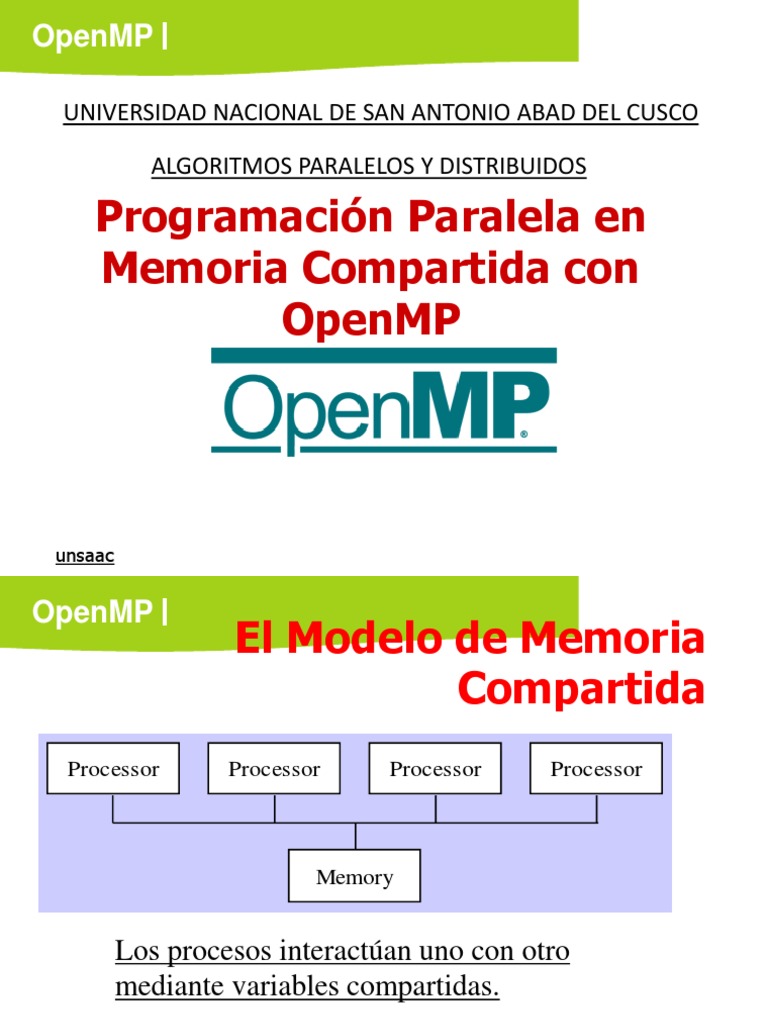 Programación Paralela con OpenMP | PDF | Hilo (Computación) | Arquitectura de Computadores