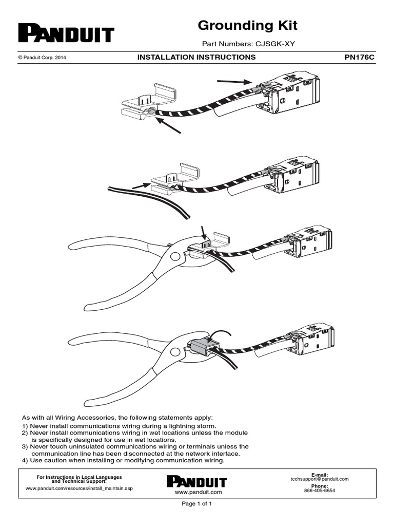 Grounding Kit: Installation Instructions PN176C | PDF