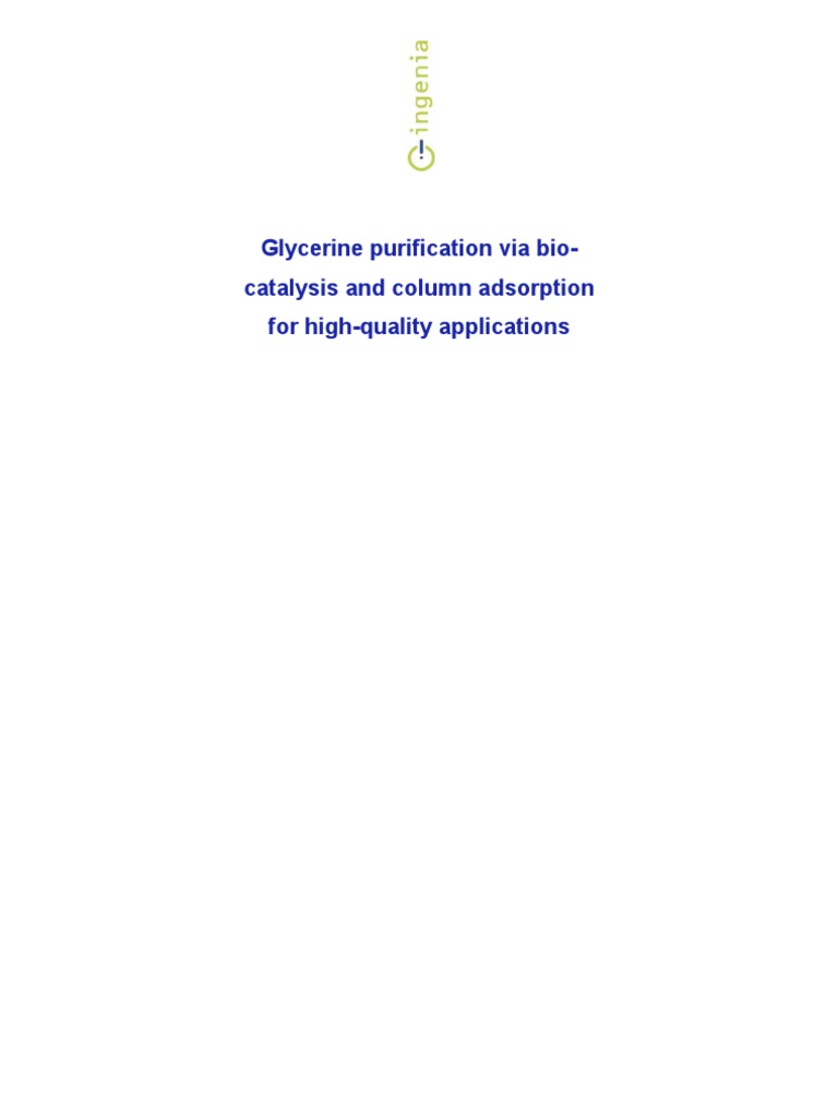 Glycerine Purification | PDF | Glycerol | Biodiesel