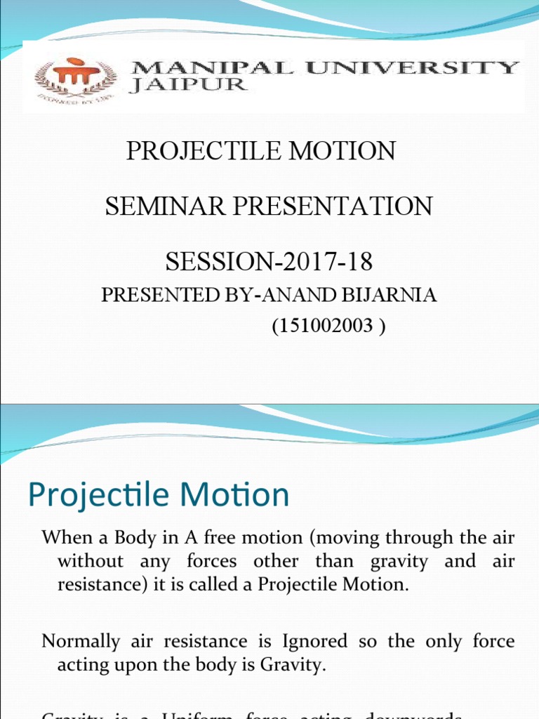 Projectile Motion | PDF | Projectiles | Acceleration