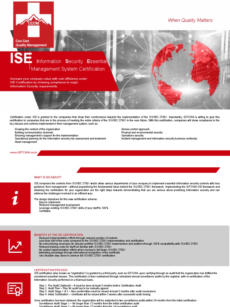 Information Security Essentials: Management System Certification | PDF ...