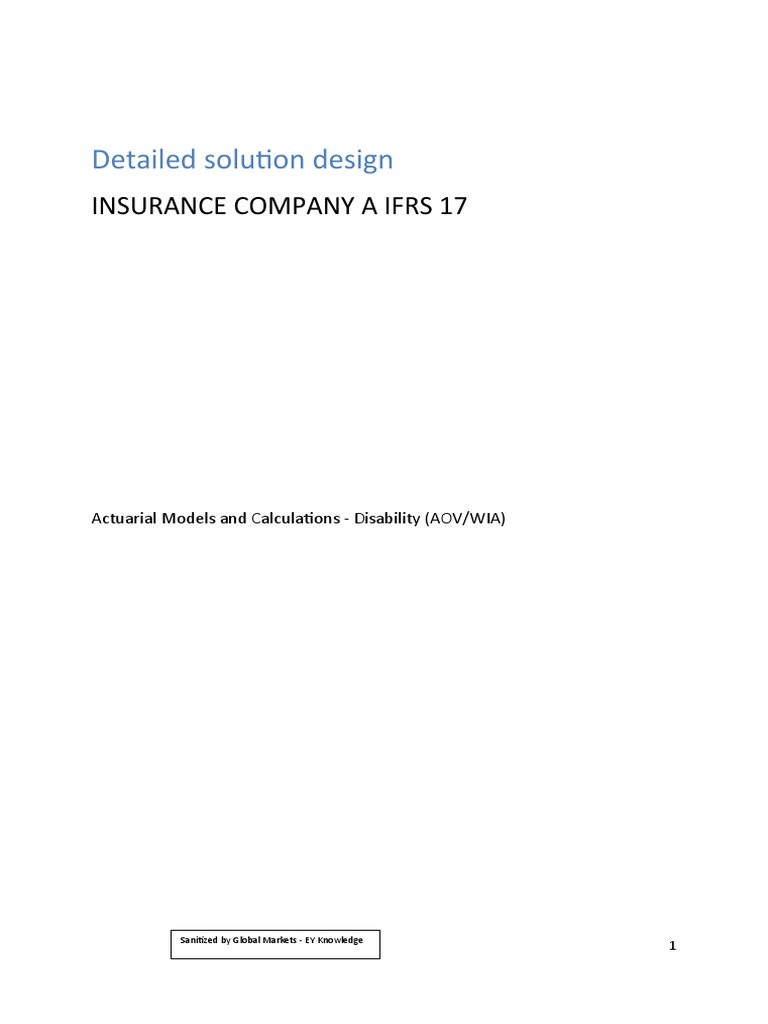 IFRS 17 Solution Design Actuarial Models Disability | PDF | Actuarial ...