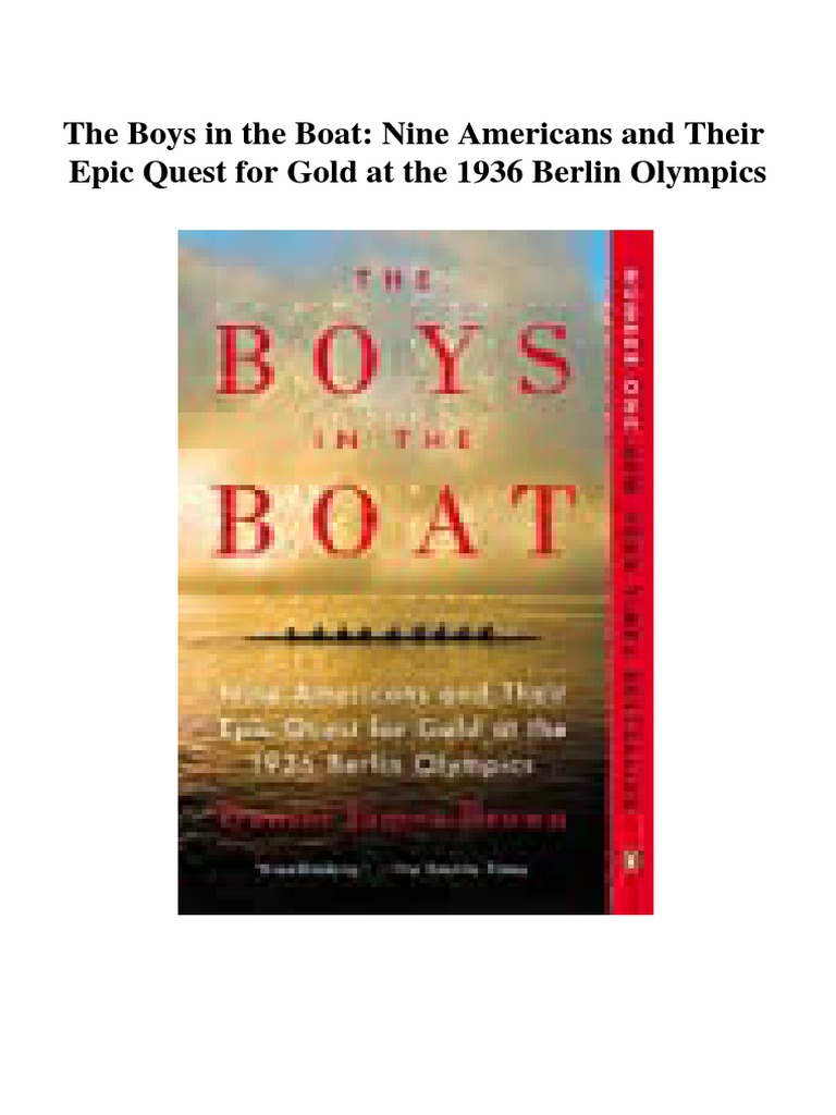 BOOKS PDF The Boys in The Boat Nine Americans and Their Epic Quest For ...