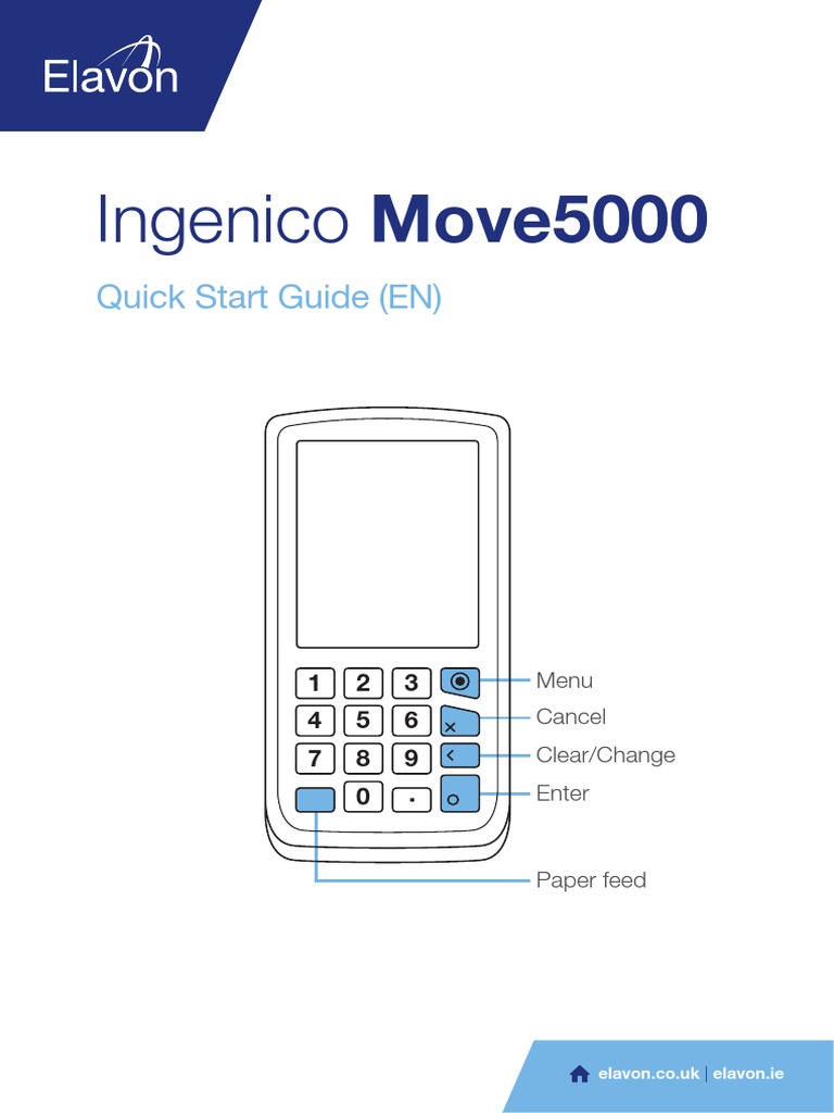 Ingenico Move5000 Quick Start Guide EN | PDF | Emv | Personal ...