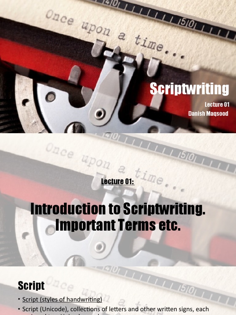 Scriptwriting: Danish Maqsood | PDF | Screenwriting | Screenplay