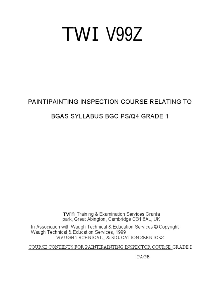 Bgas Grade 1 Course Pdf Paint Pipe Fluid Conveyance