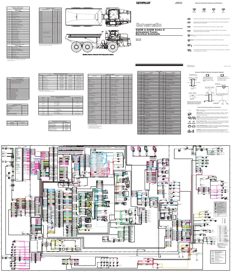 D250E & D300E Series II Articulated Trucks Electrical Schematic | PDF ...