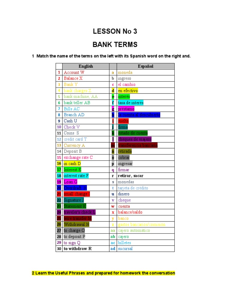 LESSON No 3 and 4 Second Class | PDF | Overdraft | Financial Transaction