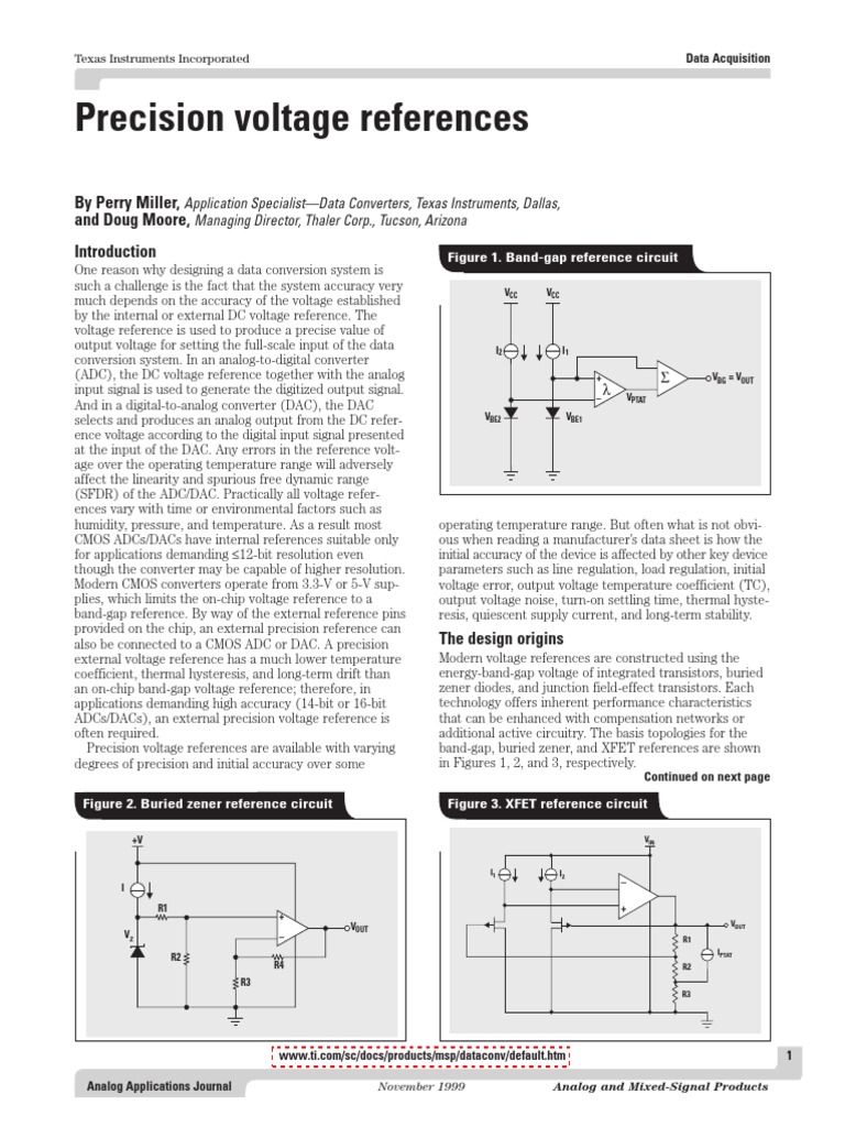 Precision Voltage References: by Perry Miller, and Doug Moore | PDF ...