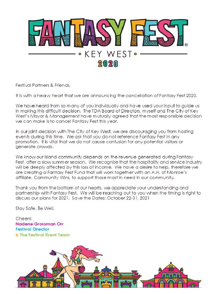 Fantasy Fest Letter | PDF