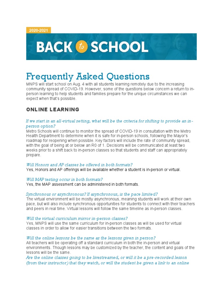 Frequently Asked Questions: Online Learning | PDF | Individualized ...