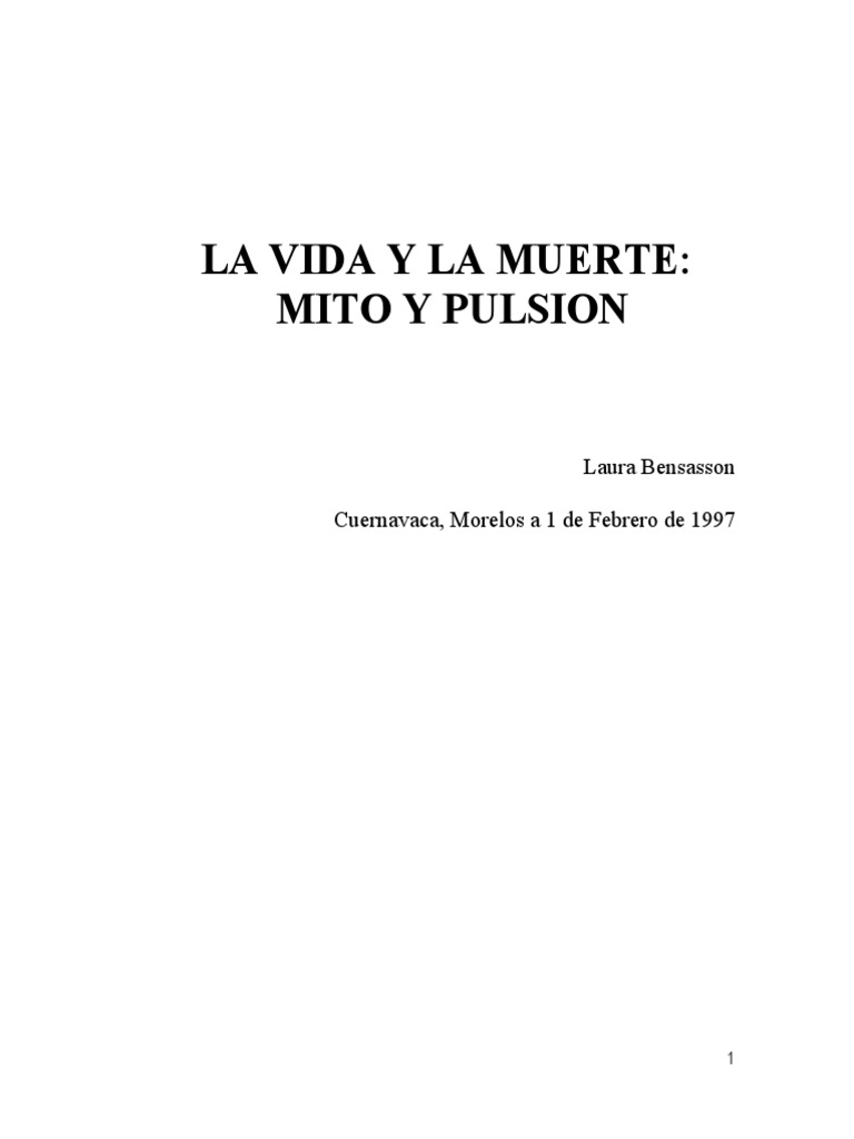 Vida y muerte en mitos mesoamericanos | PDF | Muerte | Sigmund Freud