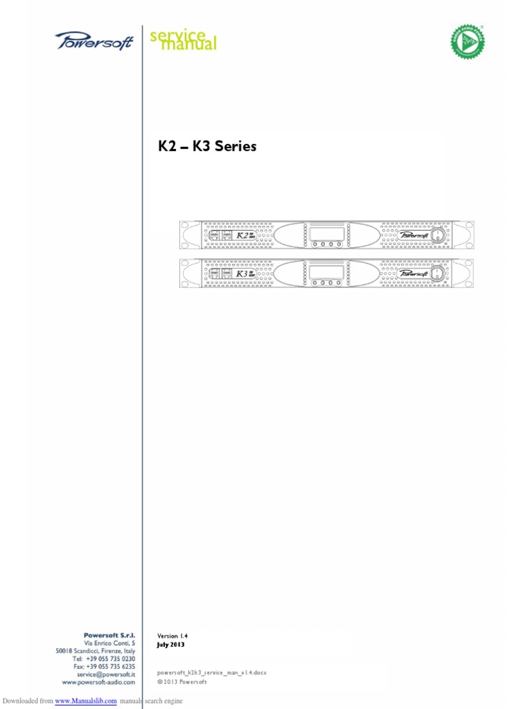 K2 - K3 Series: July 2013 | PDF | Amplifier | Electrical Connector