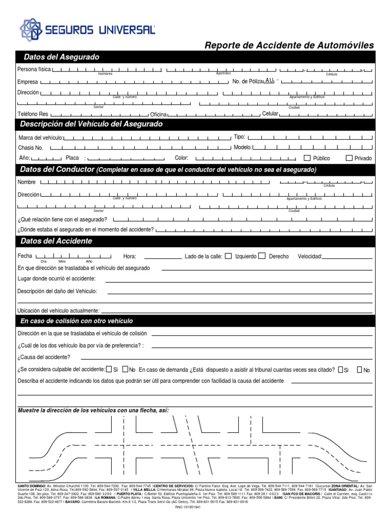 Reporte de Accidente Seguros Universal | PDF | Violencia