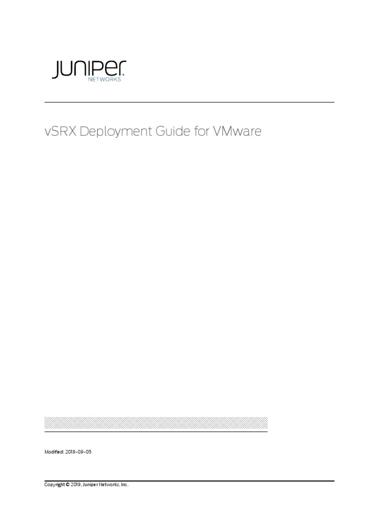 Security VSRX Vmware Guide PWP | PDF | Cloud Computing | Virtual Machine