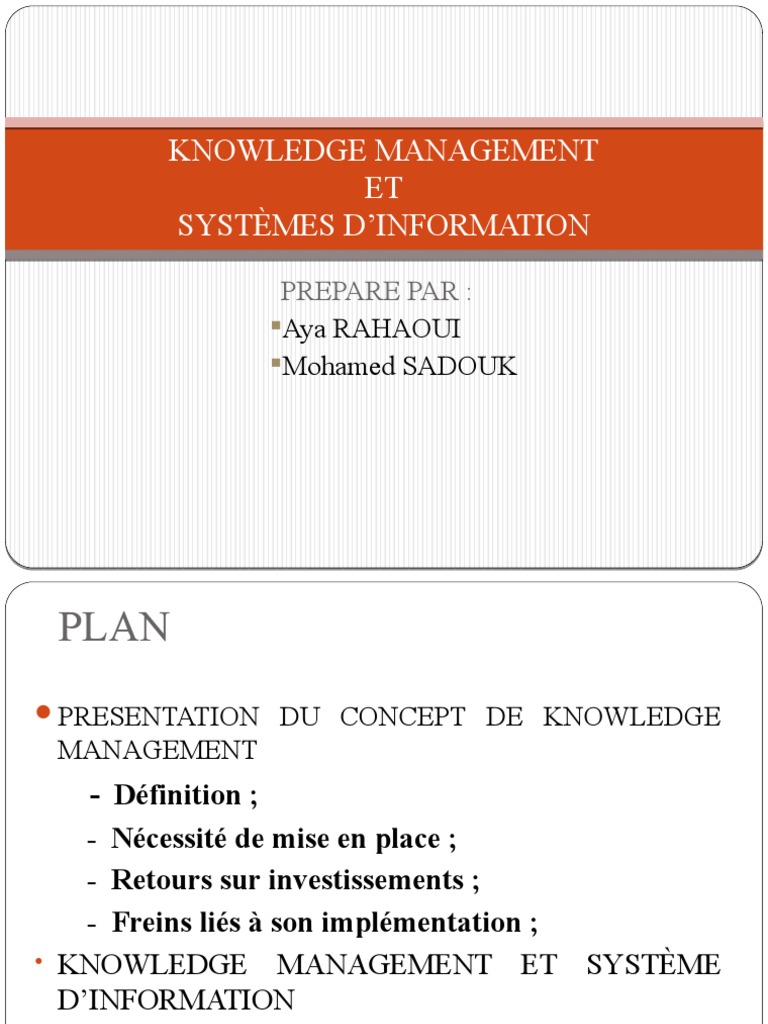 Knowledge Management | PDF | Gestion des connaissances | Système d'information