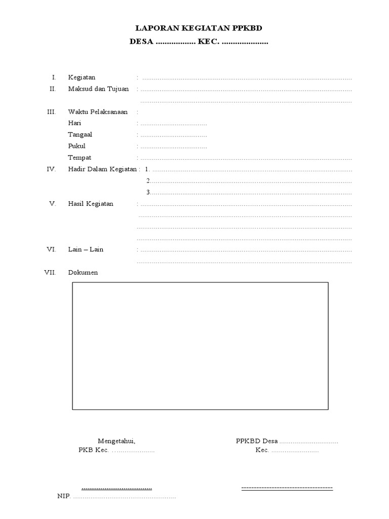 Laporan PPKBD Dan Sub PPKBD | PDF