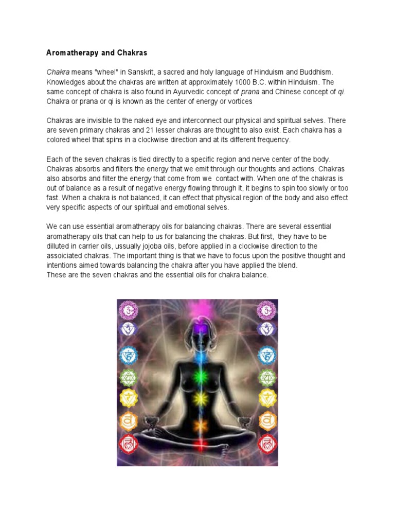 Balancing Chakras with Aromatherapy | PDF | Chakra | Prana