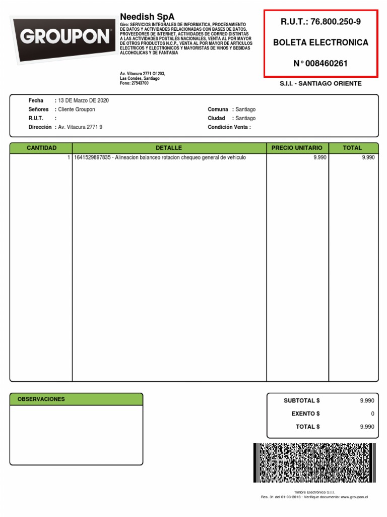 Boleta 8460261 PDF | PDF | Tecnologías de la información | ciberespacio