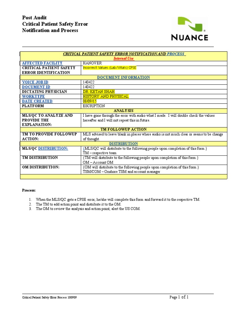 CPSE Form - Hanover - Job #140422 | PDF