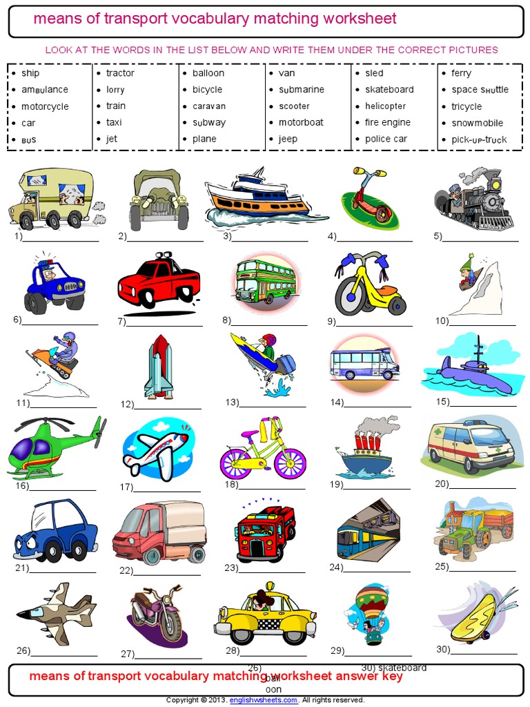 Look at The Words in The List Below and Write Them Under The Correct ...