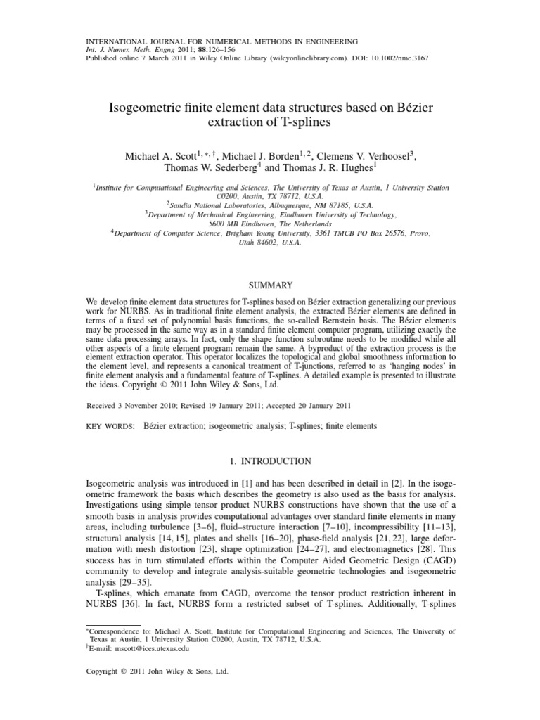 Isogeometric Finite Element Data Structu PDF | PDF | Basis (Linear Algebra) | Finite Element Method