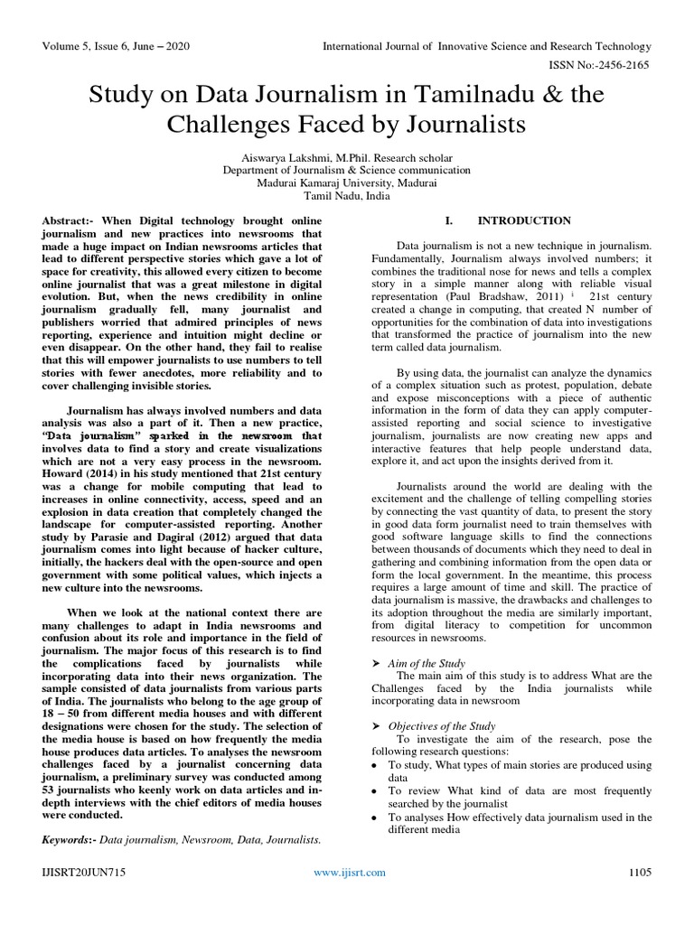 Data Journalism Challenges in Tamil Nadu | PDF | Computing | Computing ...
