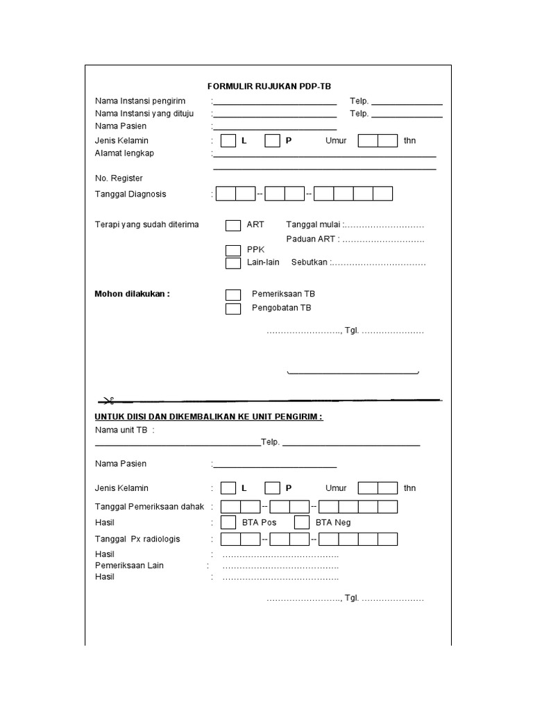 Form Rujukan TB-KTS | PDF