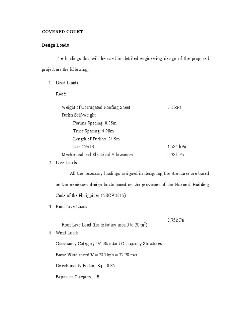 Basketball Court Design Complete | PDF | Buckling | Truss